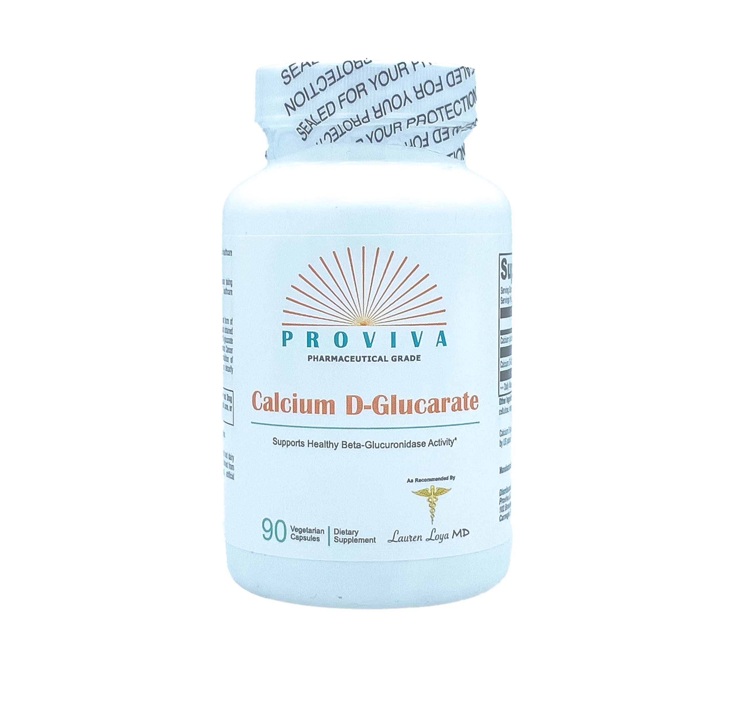 Proviva Calcium D-Glucarate - Absorbable Calcium Can Eliminate Excess Hormones Through The Gut - 90 Servings