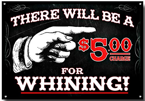 GEDSING Tattoo Metal Sign, 5 Dolla Whining Charge,Funny,Novelty,Tattoo Parlour Sign,Ink Pub Club Cafe bar Home Wall Art Decoration Poster Retro 8x12 Inches