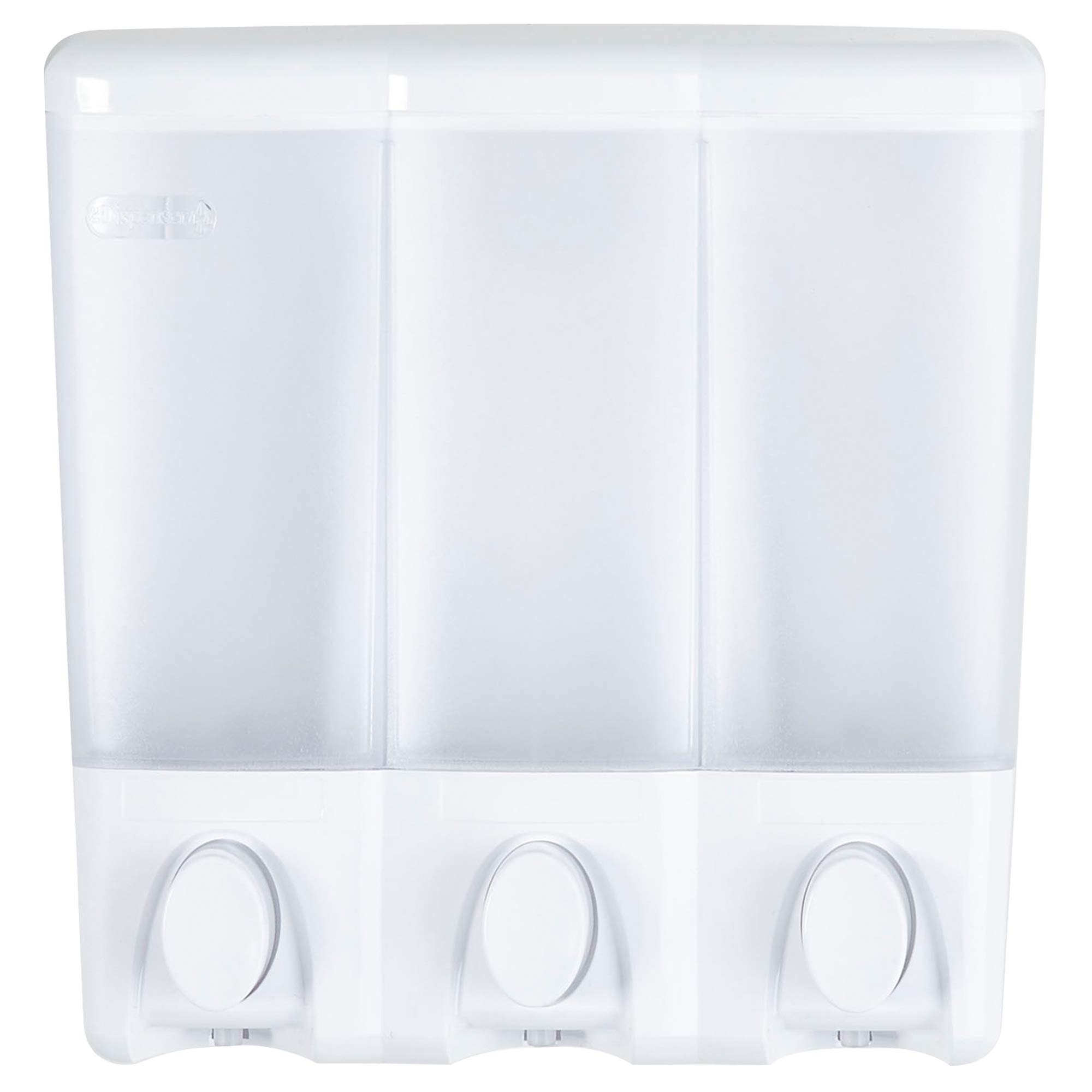 Better Living Products 72350 Clear Choice 3-Chamber Shower Dispenser, White