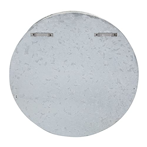Farmlyn Creek Rustic Floating Circular Shelf for Home, Farmhouse Galvanized Wall Décor (12.5 x 4 in)