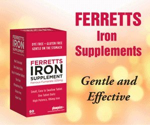 Ferretts Iron Tablets 106mg (325mg Ferrous Fumarate) - 60 Day Supply of High Potency Iron Supplements for Women & Men - Gentle & Non-Constipating Iron Supplements for Anemia - 60 Iron Pills Per Bottle