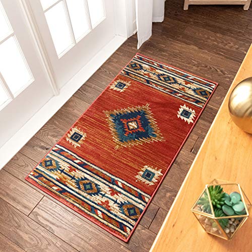 Well Woven Tulsa Lea Crimson Traditional Southwestern Tribal 2x4 (2'3" x 3'11") Area Rug