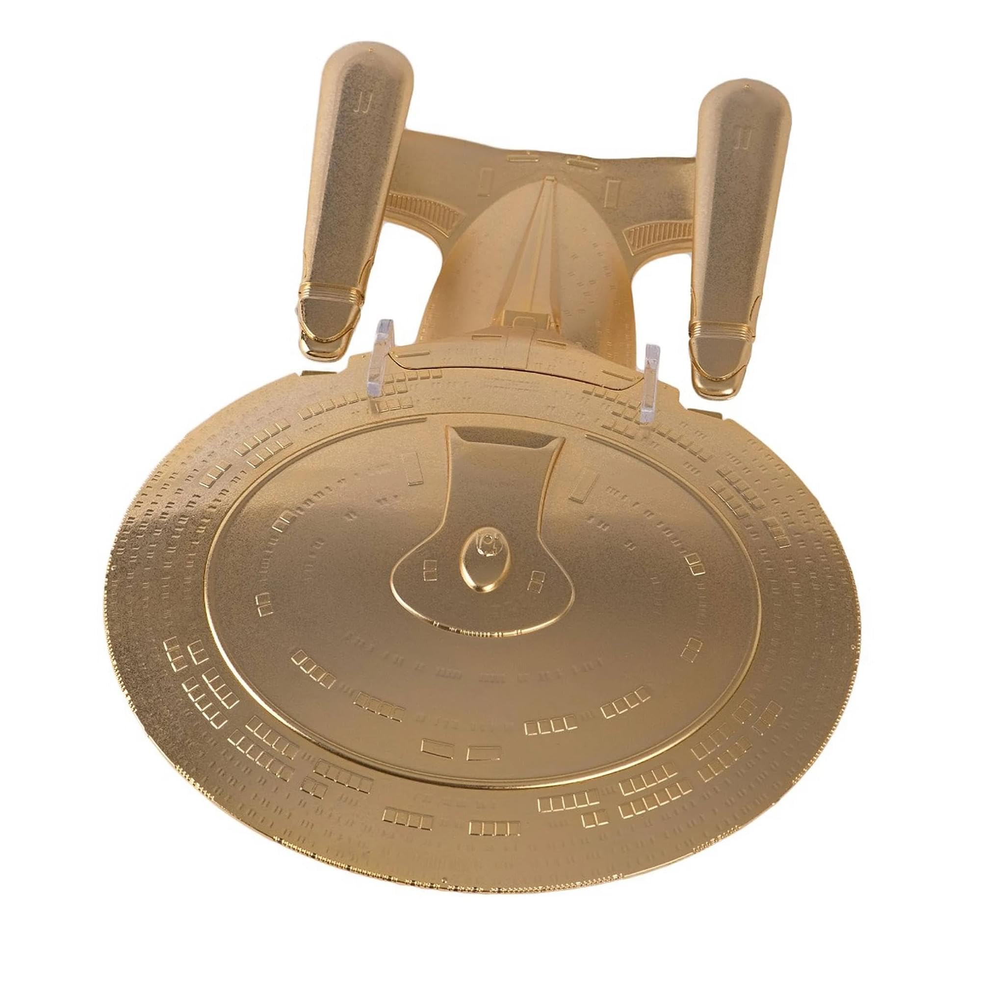 Star Trek The Official Starship Collection | Gold Plated U.S.S. Enterprise NCC-1701-D Special Edition by Eaglemoss Hero Collector