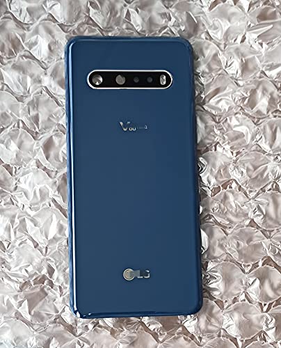 V60 ThinQ Back Glass Replacement with Pre Installed Tape Housing Door Parts for LG V60 ThinQ All Models +Tools (Blue)