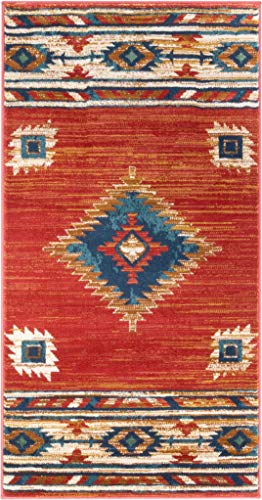 Well Woven Tulsa Lea Crimson Traditional Southwestern Tribal 2x4 (2'3" x 3'11") Area Rug