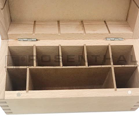 Gold Test Wooden Box, for Storing Gold Test Acids, Gold Testing Stone Kit (8 - Compartments)