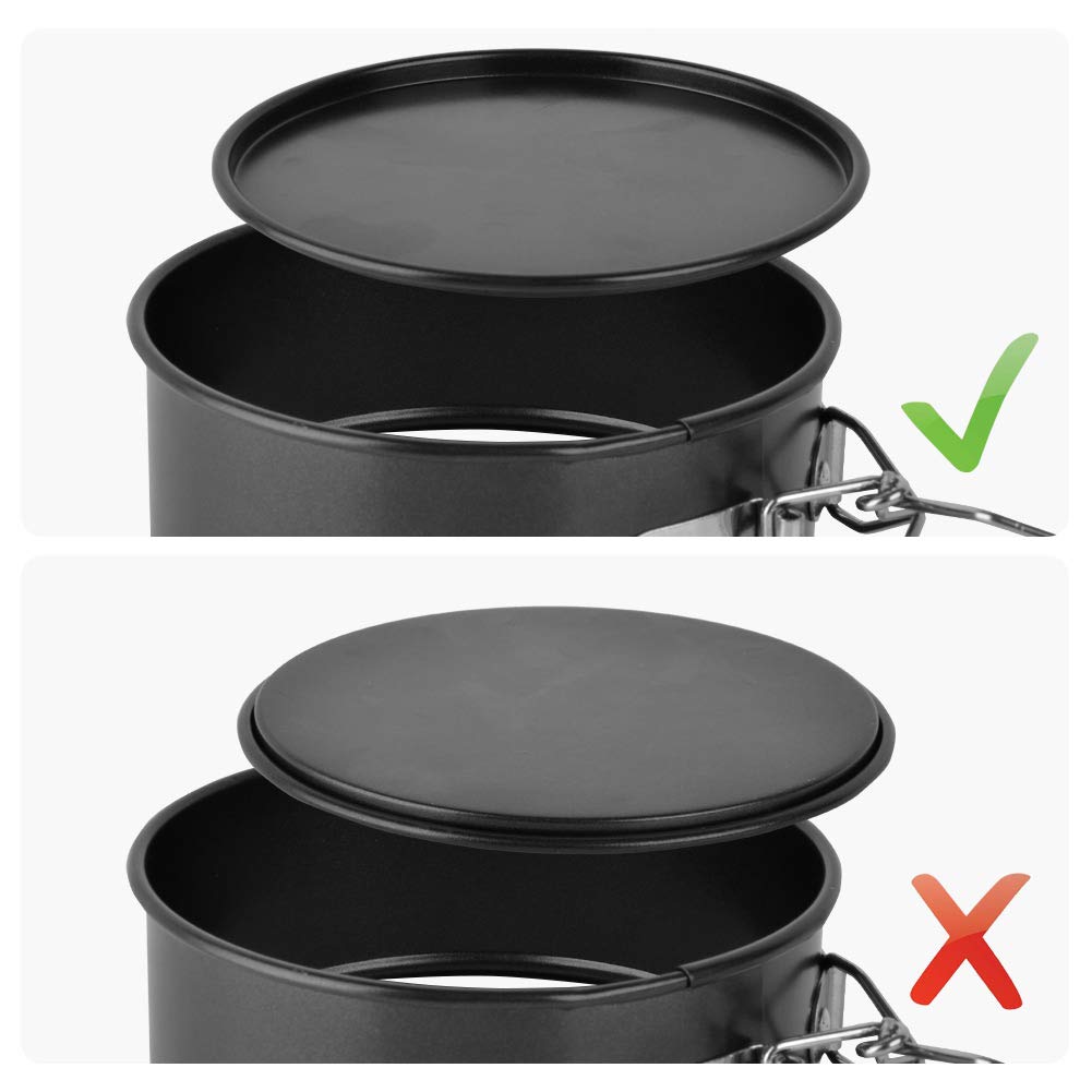Alotpower Springform Pan Set of 4, 4 Inch Non-Stick Leakproof Round Cake Pans Small Cheesecake Pan with Removable Bottom Pan for Mini Cheesecakes, Pizzas and Quiches