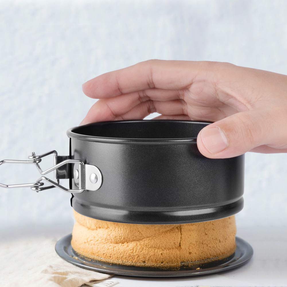 Alotpower Springform Pan Set of 4, 4 Inch Non-Stick Leakproof Round Cake Pans Small Cheesecake Pan with Removable Bottom Pan for Mini Cheesecakes, Pizzas and Quiches