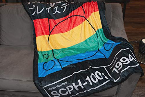 JUST FUNKY Playstation Soft Fleece Throw Blanket | 45 x 60 Inch Lightweight Cozy Blanket