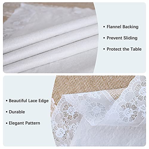 JUCFHY Vinyl Tablecloth with Flannel Backing,Plastic Waterproof Rectangle Tablecloths,Flannel Backed Table Cloth for Camping Dining Indoor & Outdoor,Durable Table Cover(Brown Stripes,52 x 72 Inch)