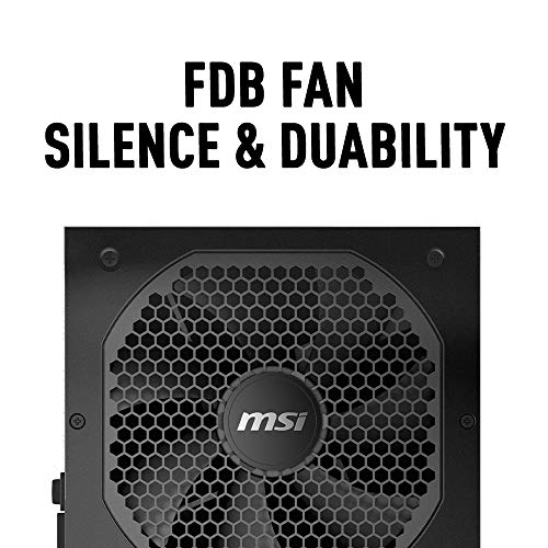 MSI MPG A750GF Gaming Power Supply - Full Modular - 80 PLUS Gold Certified 750W - 100% Japanese 105°C Capacitors - Compact Size - ATX PSU