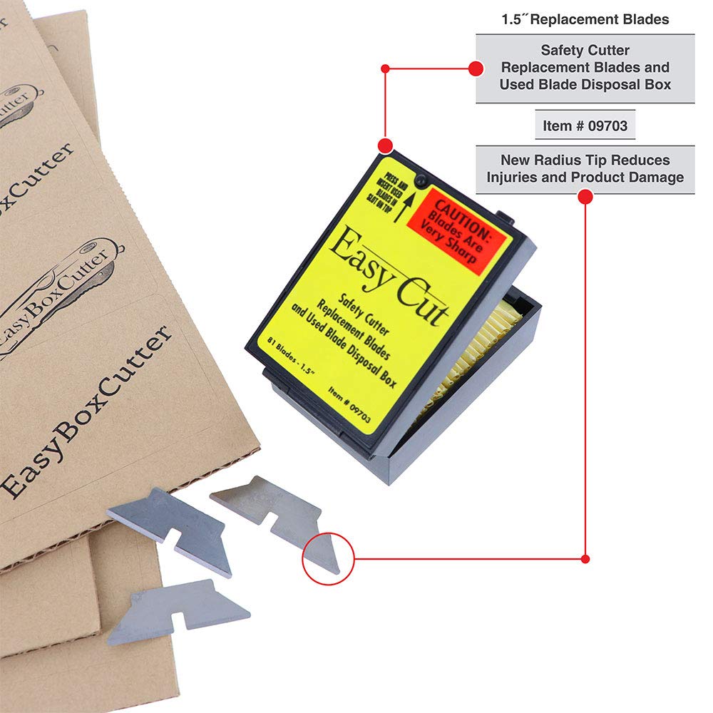 81 Easy Cut/EZ Cutter Replacement Blades 09703 STD Blades Box (New Version)