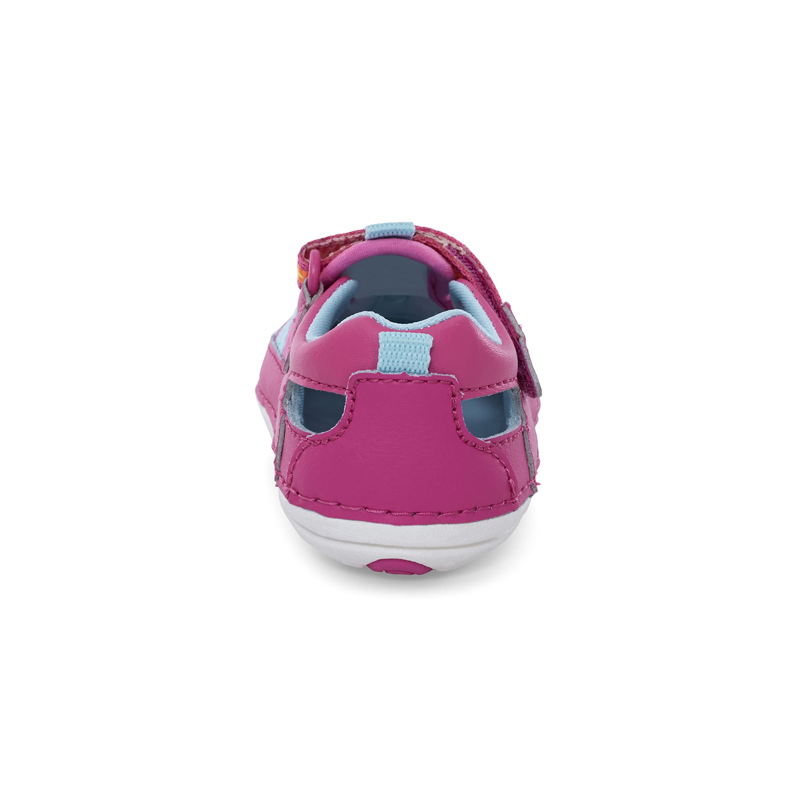 Stride Rite baby girls Soft Motion Tobias First Walker Shoe, Pink Multi, 5.5 Wide Toddler US