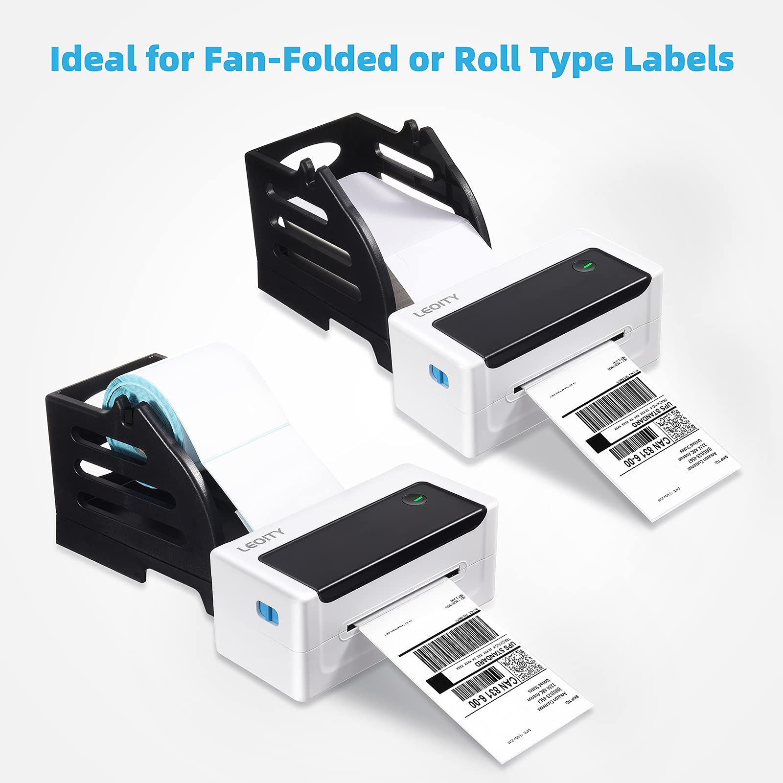 Leoity Thermal Label Printer, Shipping Label Printer for UPS, USPS, USB Connected Commercial Direct Label Maker Compatible with Shopify, Ebay, Amazon&Etsy-Windows&Mac Systems Supported (Not Bluetooth)