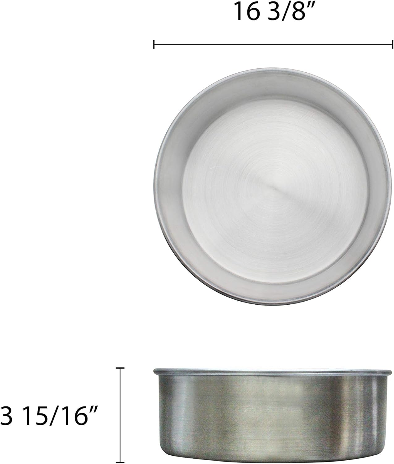 TrueCraftware- 16" X 4" Aluminum Round Layer Cake Baking Pan 0.90MM- Bakeware for Cake Pizza Layer Cake Pans Easy Releasing Cake Baking Pans Circle Cake Pans Cake Tin Cheesecake Mold