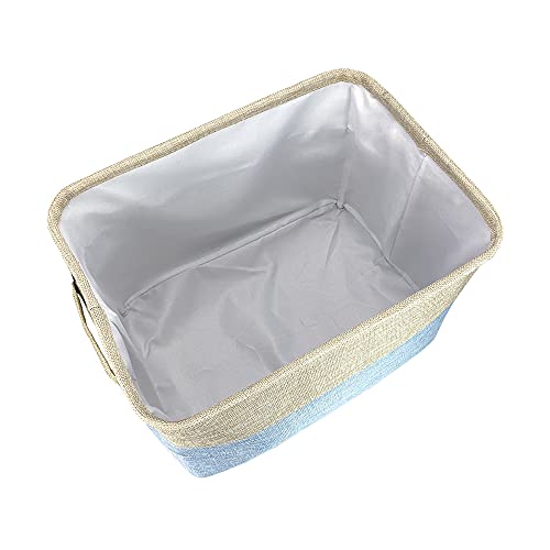 MALIHONG Personalized Foldable Storage Basket with Cute Dog Great Dane Collapsible Sturdy Fabric Bone Pet Toys Storage Bin Cube with Handles for Organizing Shelf Home Closet, Blue and White