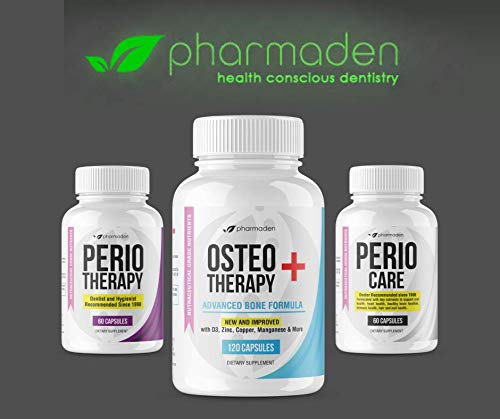 OsteoTherapy+ Advanced Bone Support Supplement - Vitamin C, MK4/MK7, High Absorbing Calcium, Manganese, Magnesium