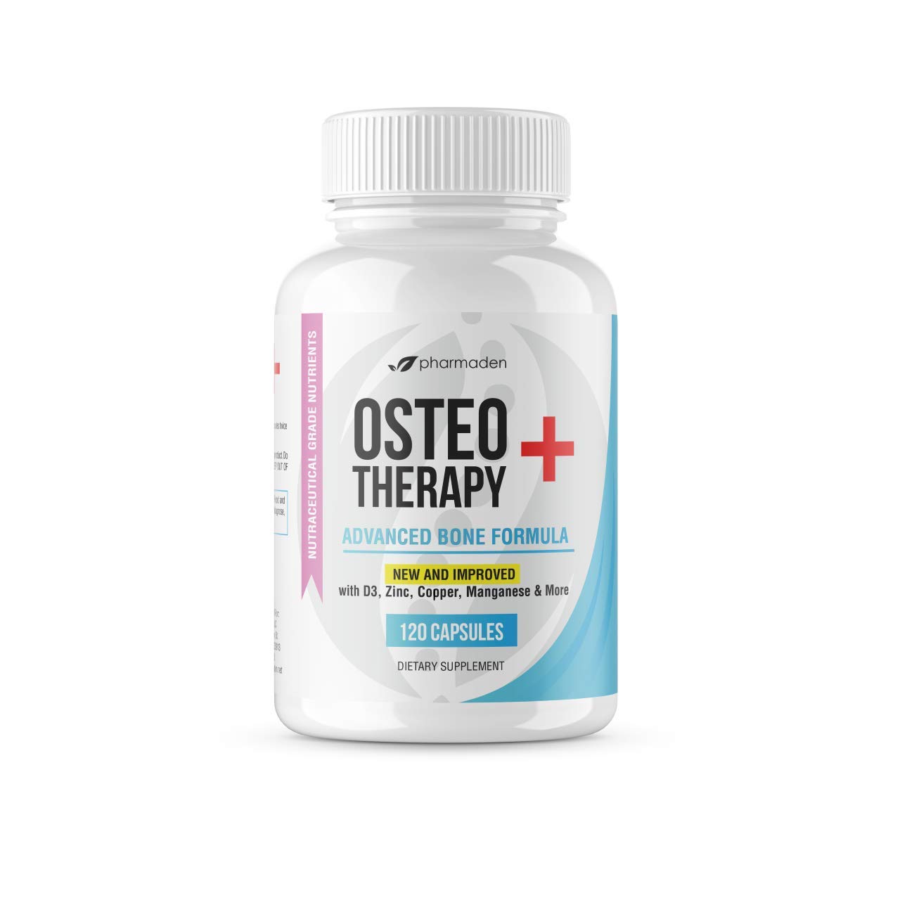 OsteoTherapy+ Advanced Bone Support Supplement - Vitamin C, MK4/MK7, High Absorbing Calcium, Manganese, Magnesium