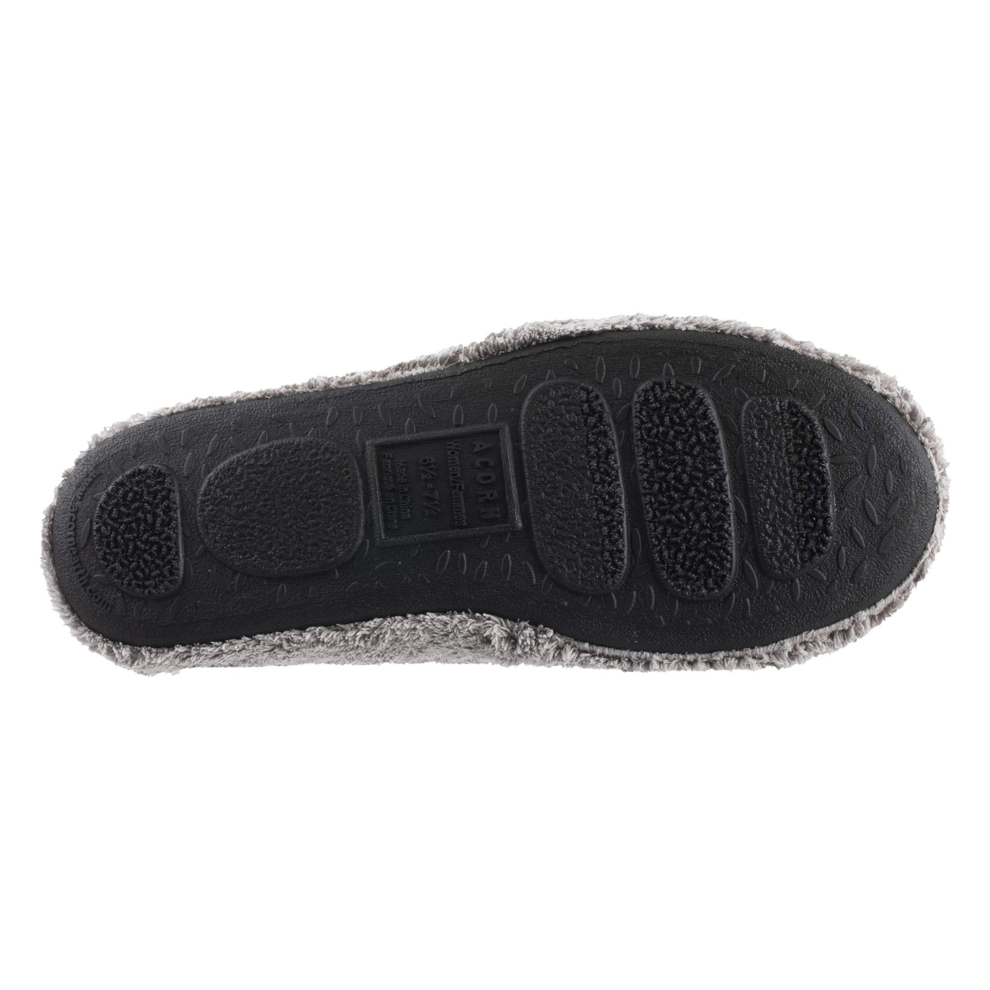 Acorn Women's Quilted Spa Clog Slipper, Grey, 8-9