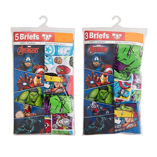 Marvel Boys' Hero Avengers Underwear Multipacks, Avngr 8pk Brief, 6