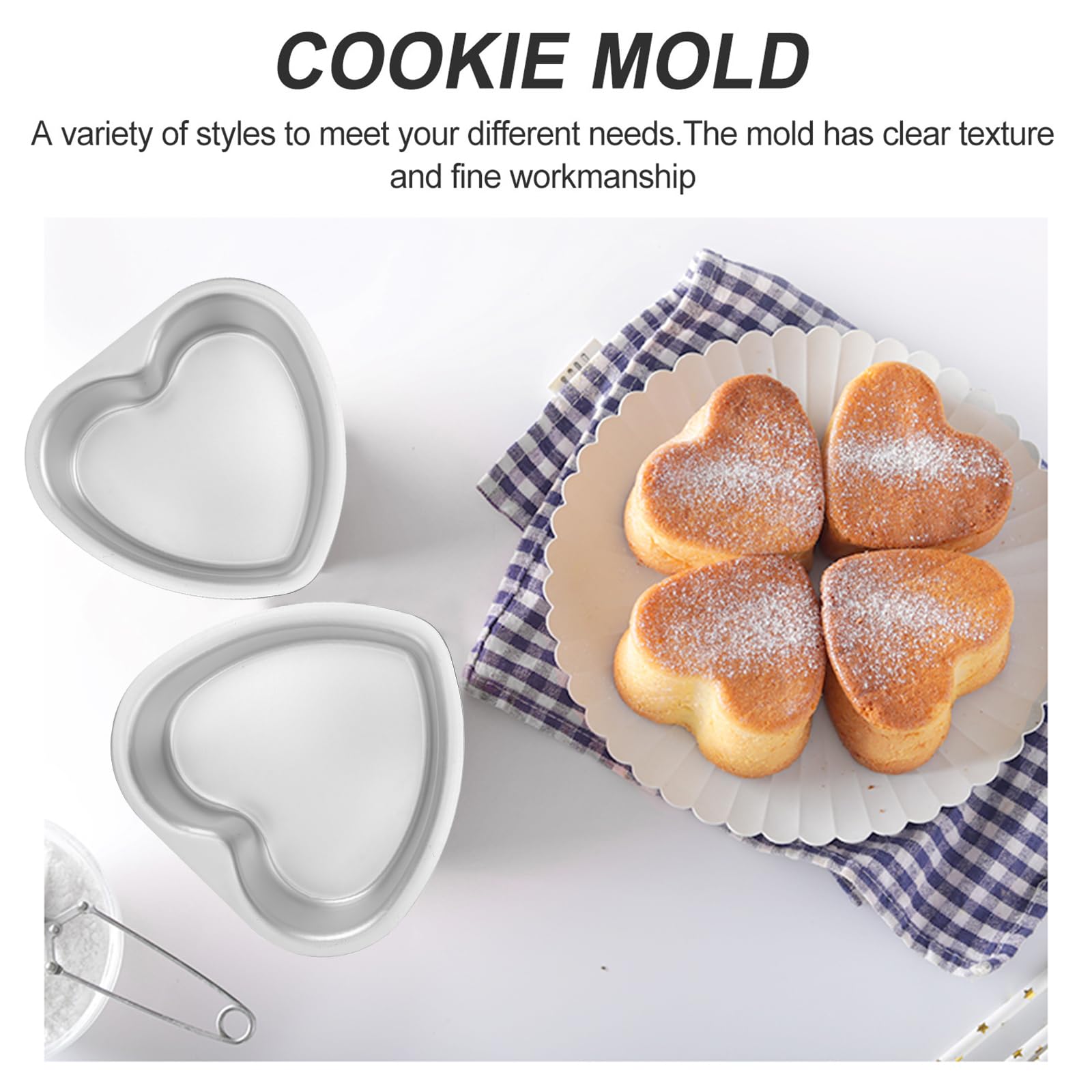 CALLARON 5pcs Aluminum Foil Cake Pan Aluminum Foil Pans Heart Shape Cake Pan for Storing, Baking, Meal Prep & Reheating | Freezer & Oven Safe, Recyclable