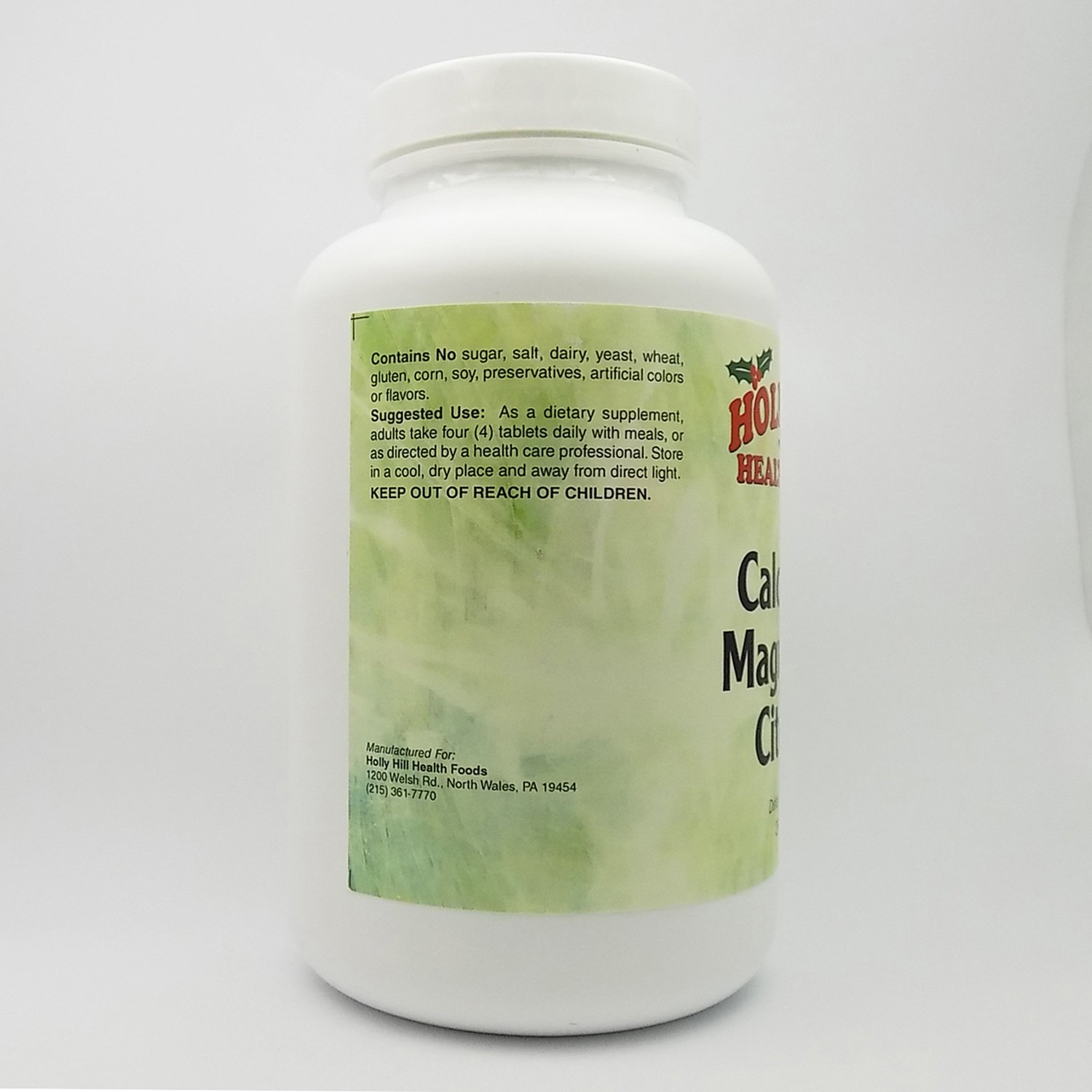 Holly Hill Health Foods, Calcium and Magnesium Citrates, 250 Tablets