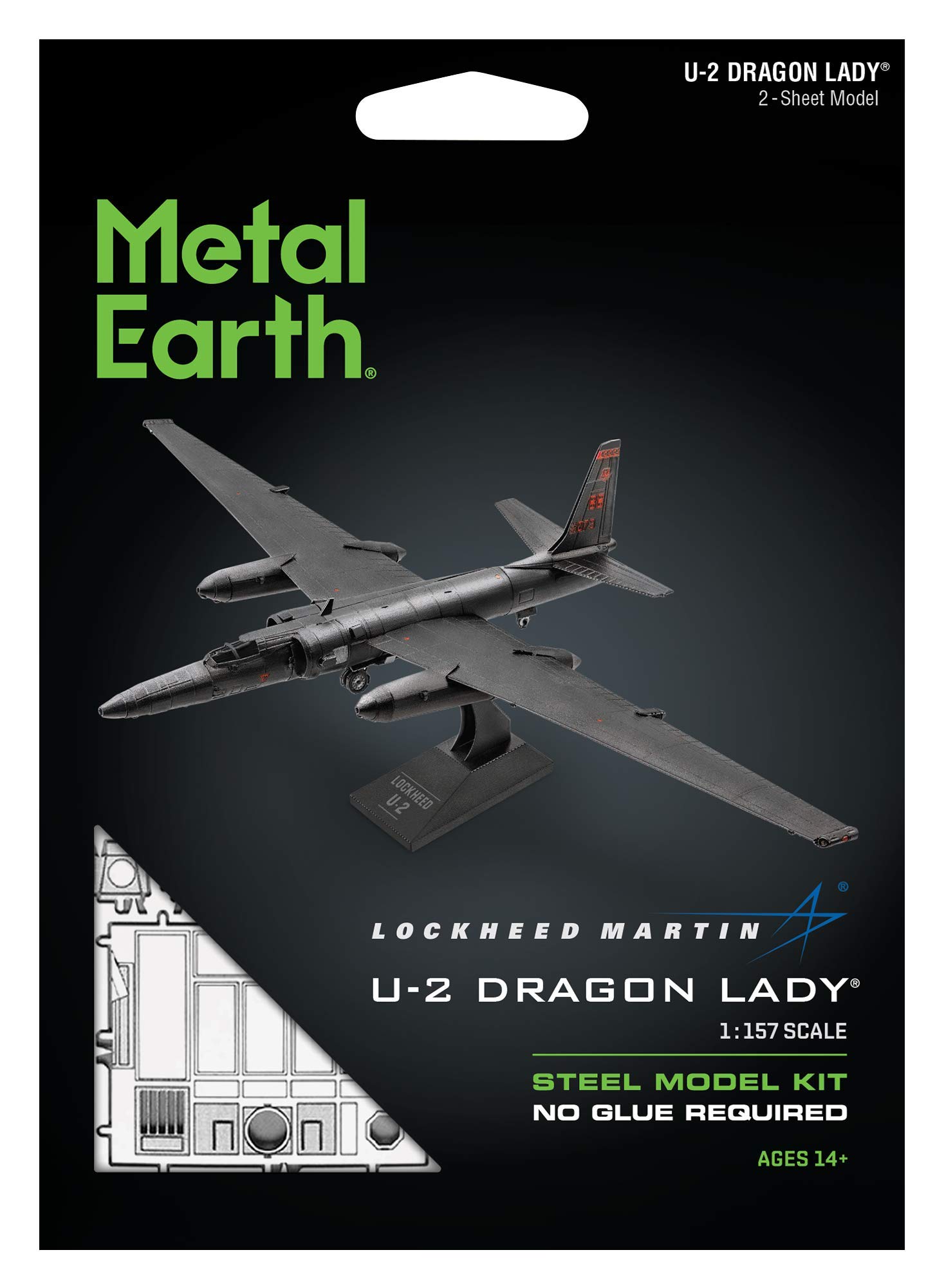 Metal Earth Lockheed Martin U-2 Dragon Lady Aircraft 3D Metal Model Kit Fascinations