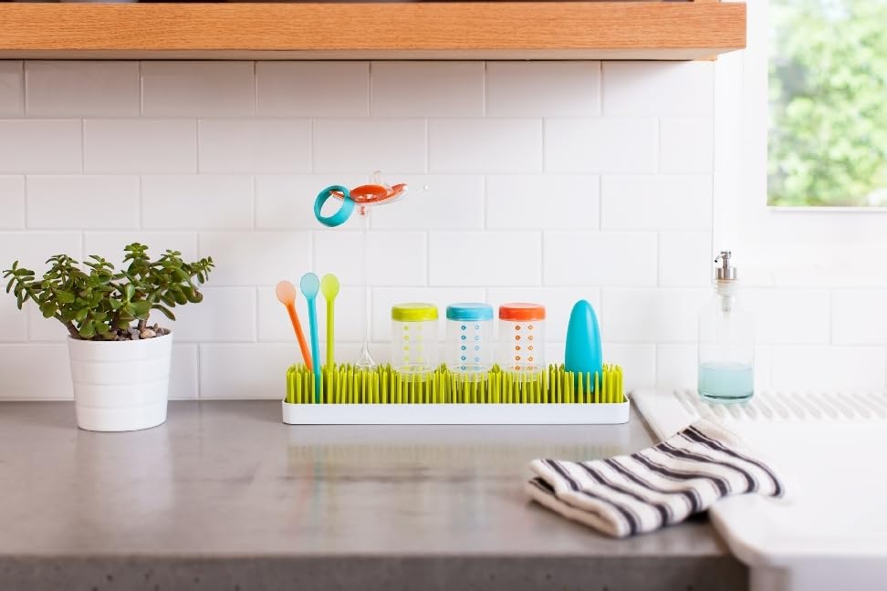 Boon Patch Countertop Drying Rack, Green