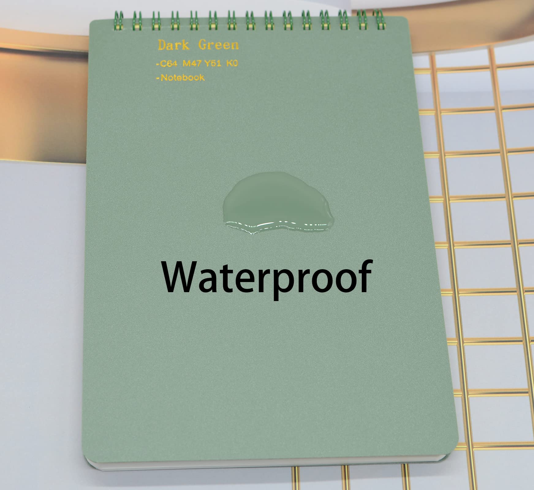 Yansanido Top Bound Spiral Notebook, 4 Pcs 4 Color A5 Size Thick Plastic Hardcover 7mm College Ruled Paper 80 Sheets (160 Pages) Journal for School and Office Supplies (4 Pcs A5)
