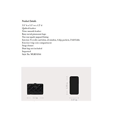 Kate Spade New York Natalia Medium Bifold Leather, Wallet Lightweight, Black