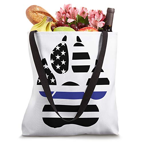 K9 Flag Police Dog Thin Blue Line Gift Tote Bag