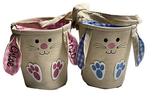 Monogrammed - Personalized - Easter Bunny Basket - Gift for Boy Girl