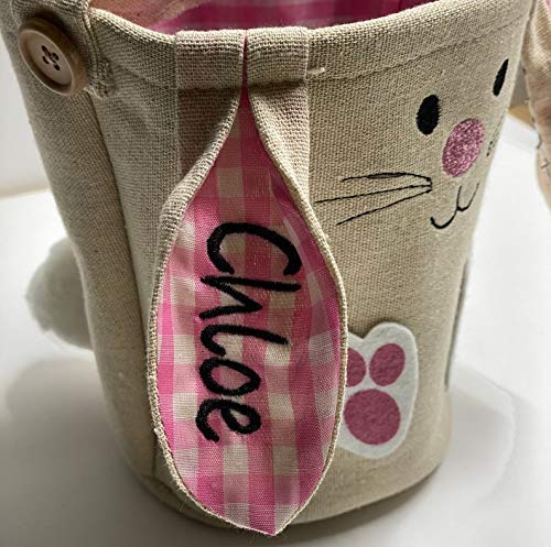 Monogrammed - Personalized - Easter Bunny Basket - Gift for Boy Girl