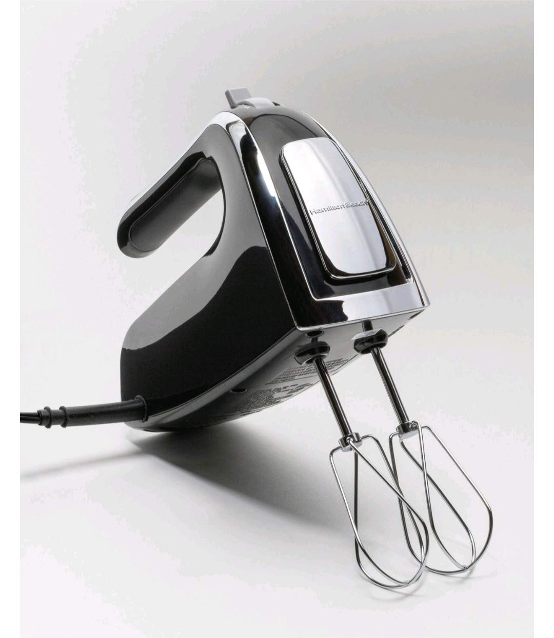 Hamilton Beach Power Deluxe 6-Speed Electric Hand Mixer with Snap-On Storage Case, QuickBurst, Beaters, Whisk, (62619E)) (Black/Metalic)