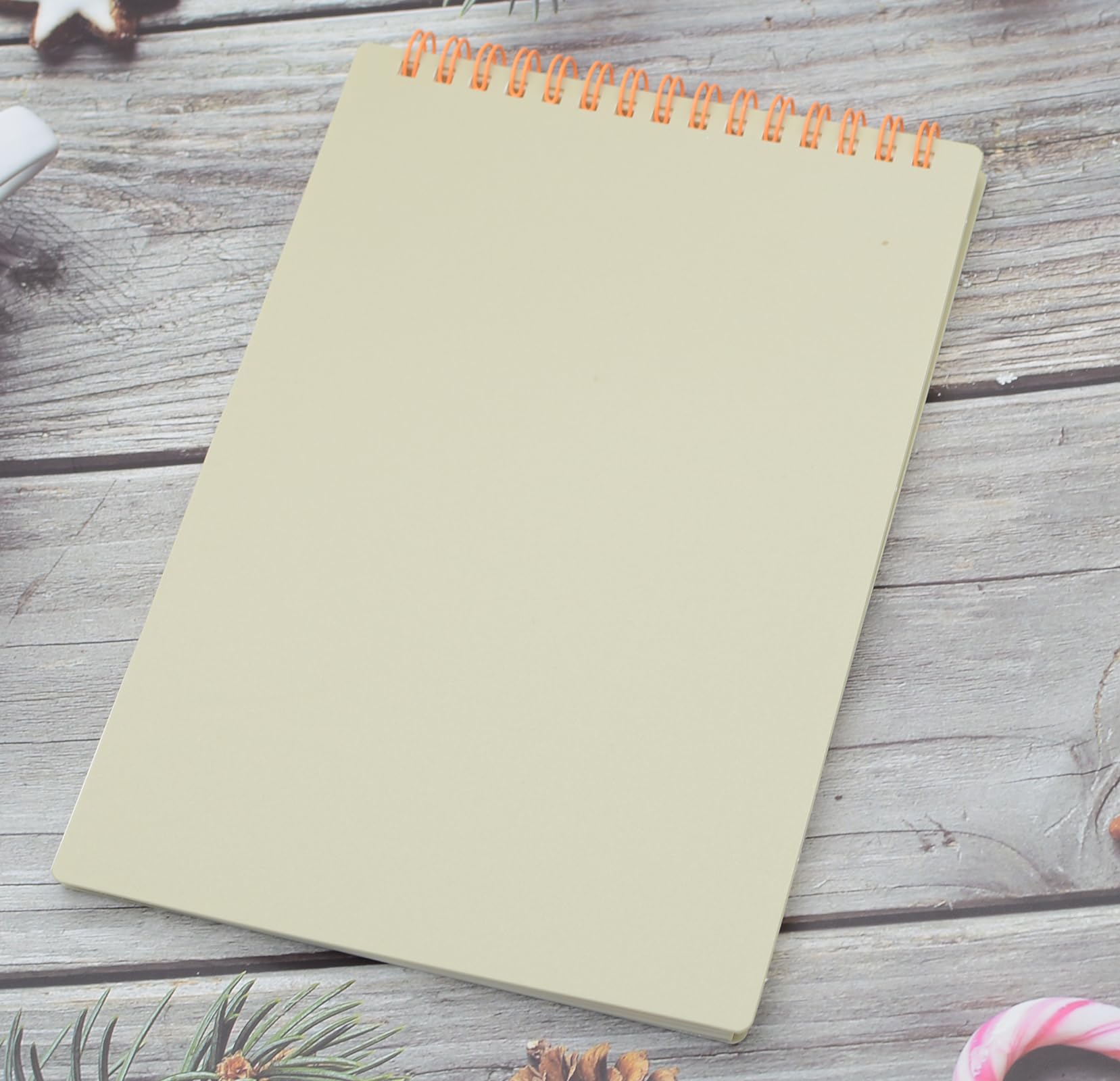Yansanido Top Bound Spiral Notebook, 4 Pcs 4 Color A5 Size Thick Plastic Hardcover 7mm College Ruled Paper 80 Sheets (160 Pages) Journal for School and Office Supplies (4 Pcs A5)