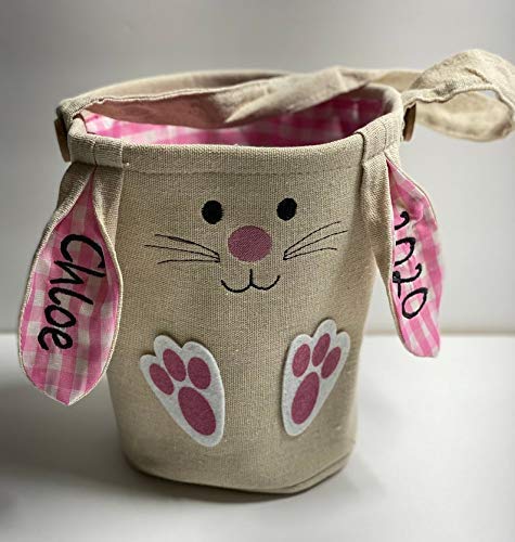Monogrammed - Personalized - Easter Bunny Basket - Gift for Boy Girl