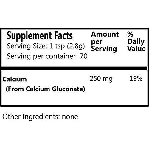 Daily Manufacturing Calcium Gluconate Powder 7 oz, 200 Grams Natural Calcium Dietary Supplement (2)