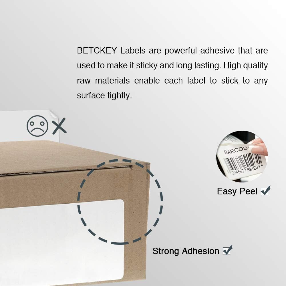 BETCKEY - Compatible DYMO 30256 (2-5/16" x 4") Replacement Shipping Labels - Compatible with Rollo, DYMO Labelwriter 450, 4XL & Zebra Desktop Printers[10 Rolls/3000 Labels]