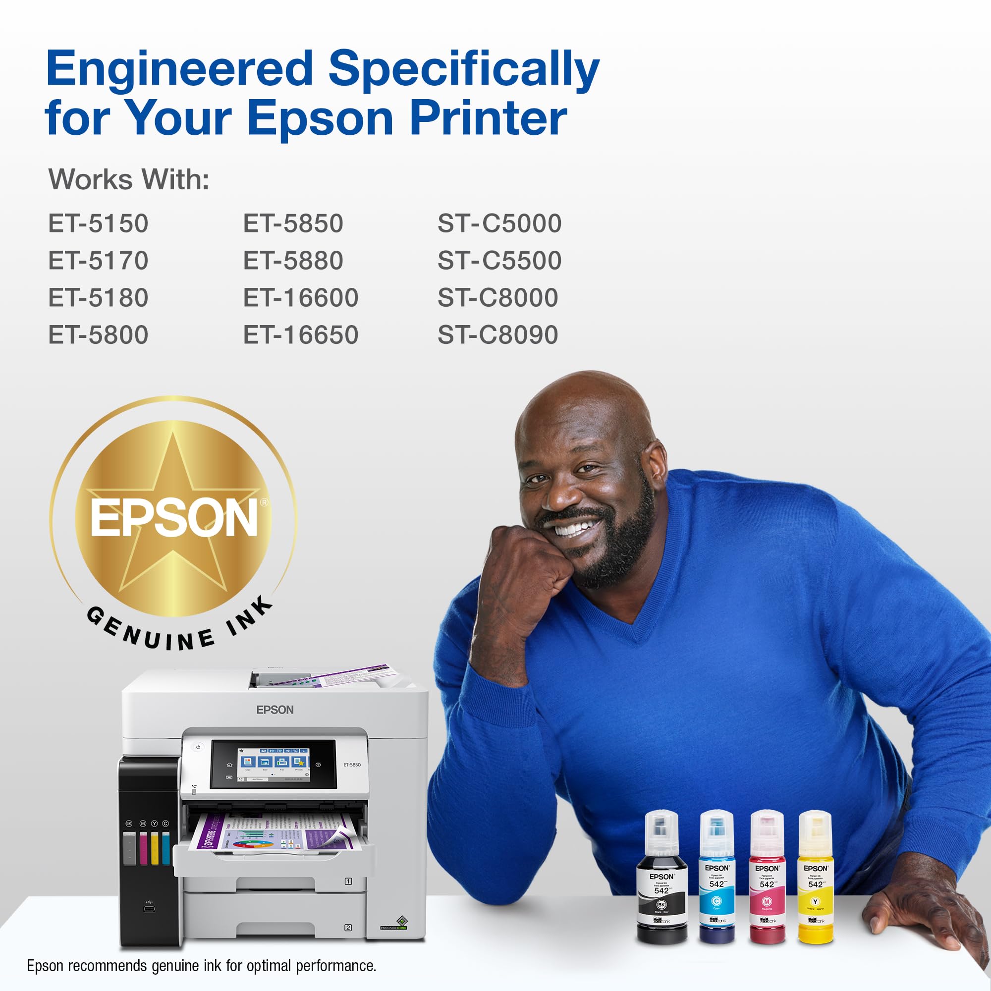 Epson EcoTank 542 Ink - Cyan