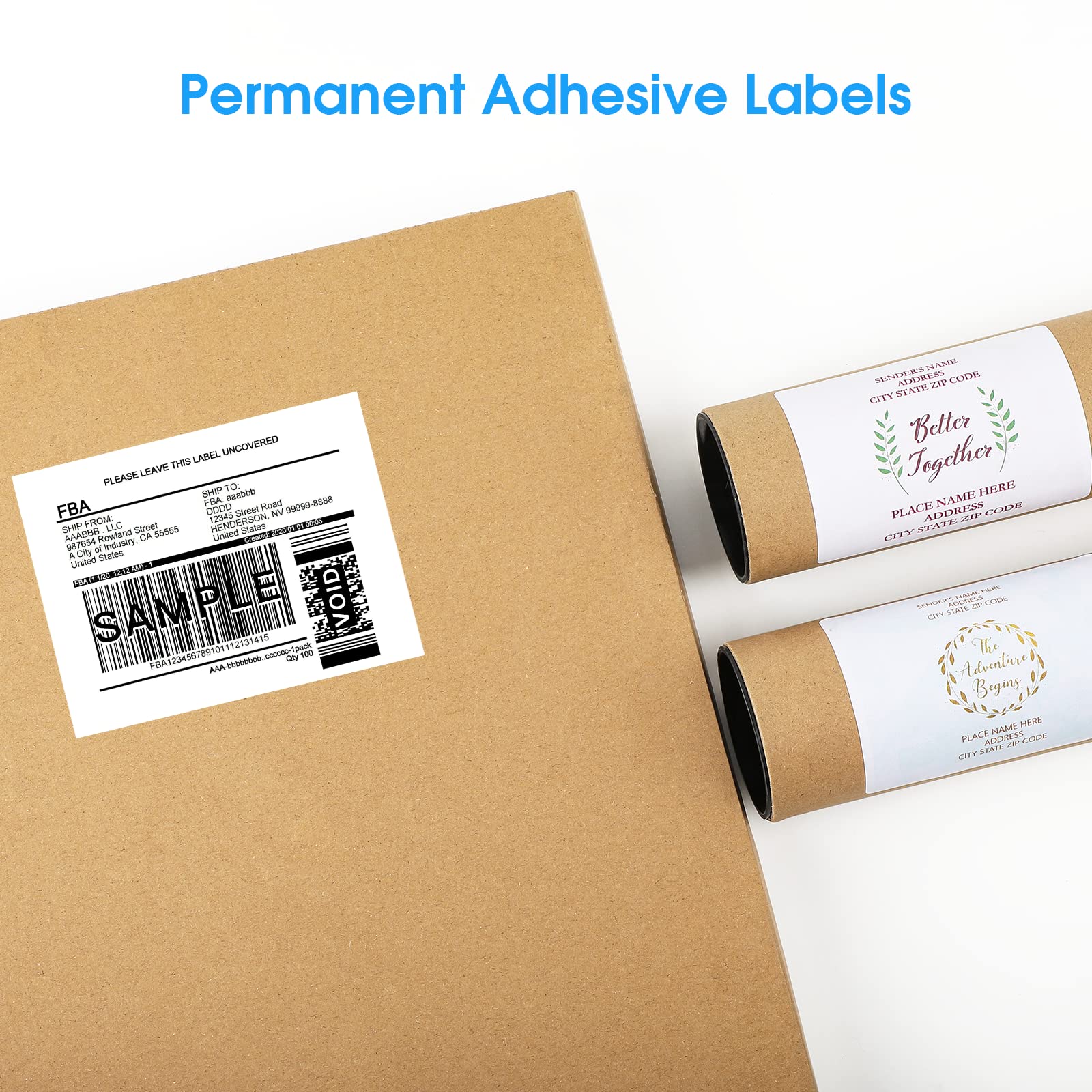 MaxGear 3-1/3x4 Shipping Address Labels,for Inkjet or Laser Printer, 6 Up Sticker Labels Paper, Matte White Paper Sheets, Strong Adhesive, Dries Quickly, Holds Ink Well, 180 Lables