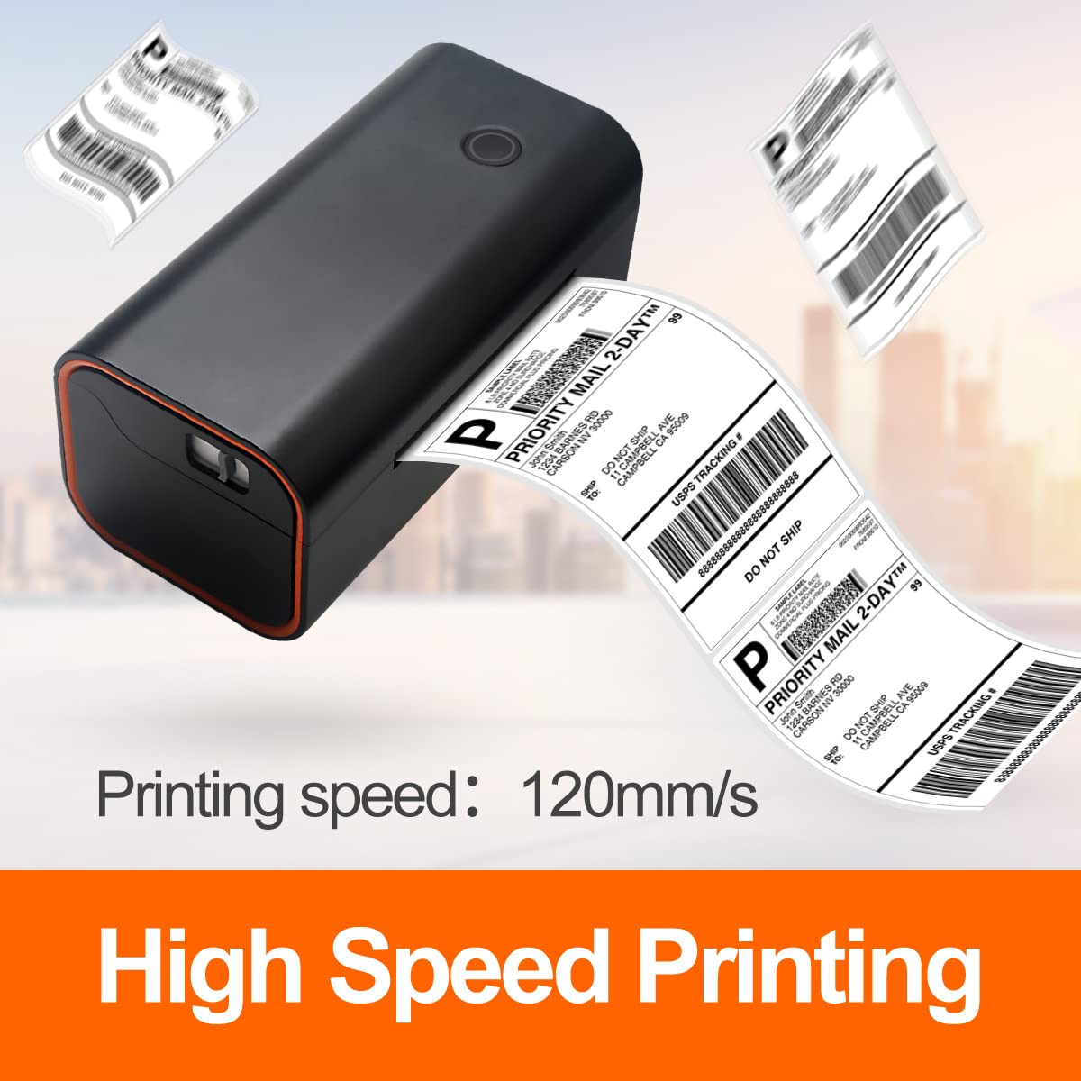 Thermal Shipping Label Printer - Direct Thermal High Speed Printer - Compatible with Amazon, Ebay, Etsy, Shopify - 4×6 Label Printer Multifunctional Printing - Compatible with Windows/Mac OS