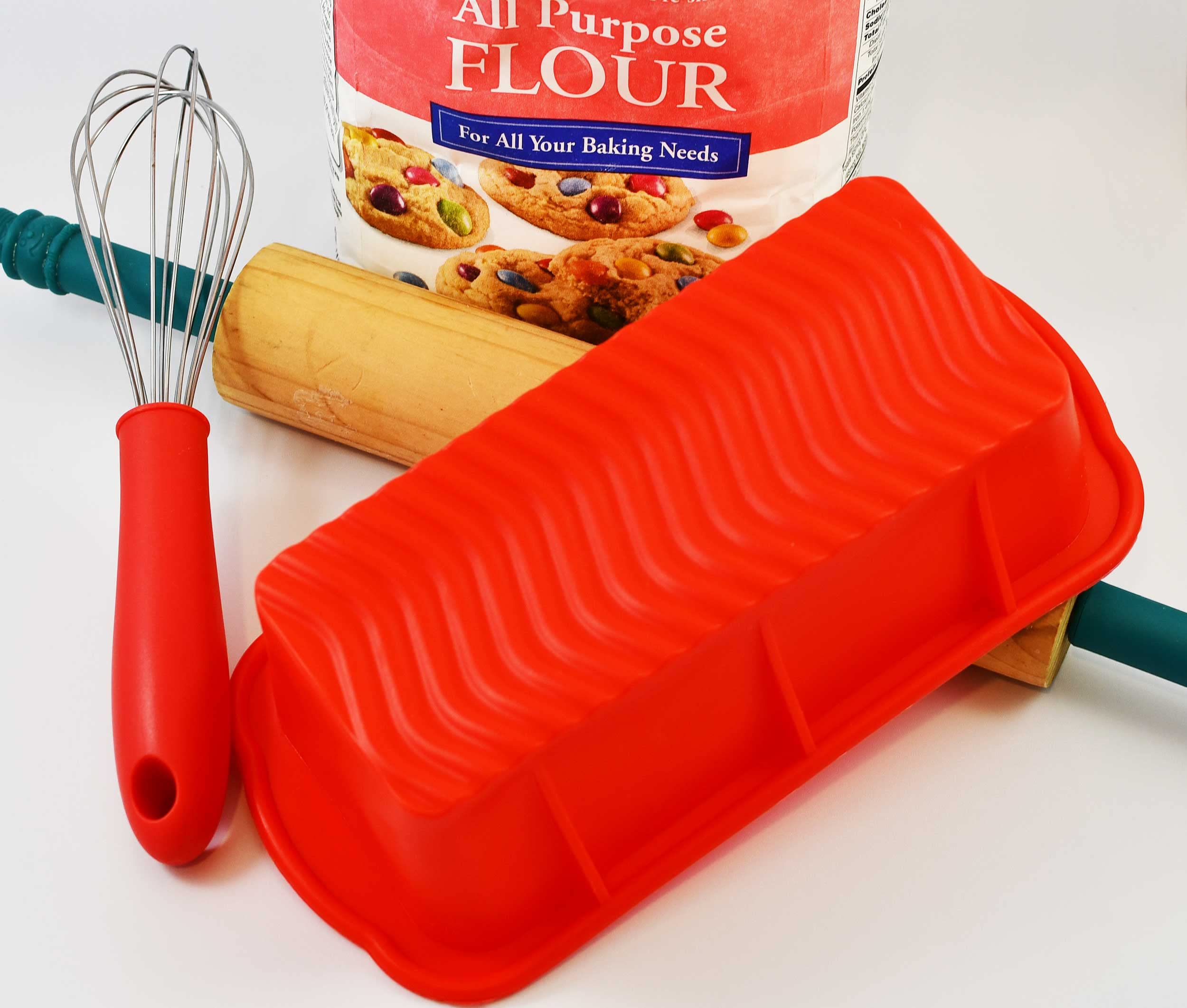 TOPOLMOLD 2 Pieces Silicone Bread Loaf Pan Cake Mold Nonstick Silicone Homemade Loaf Holiday Baking Pan for Homemade Cake, Break, Meatloaf, Quiche (8.25 x 4 inch)