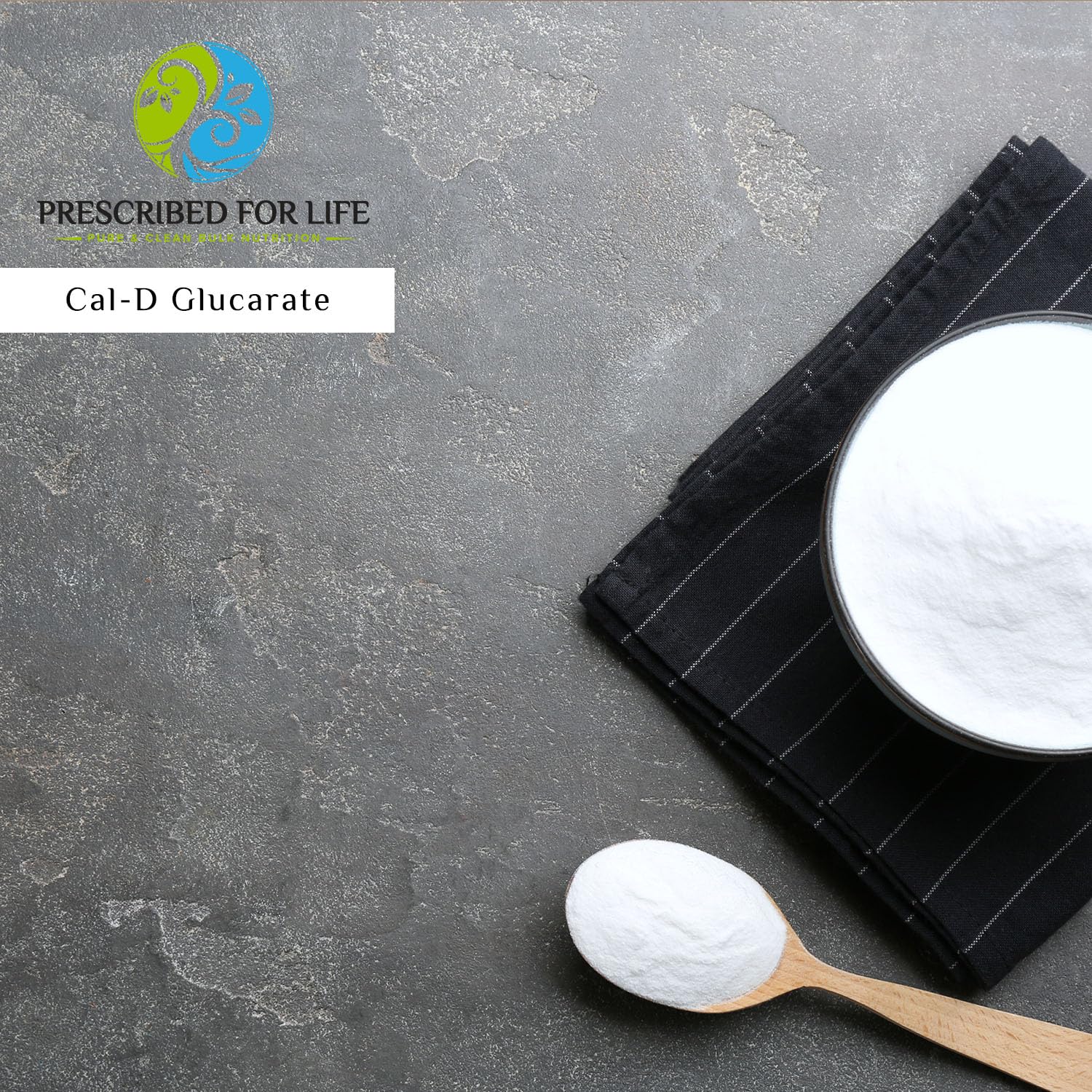 Prescribed for Life Calcium D Glucarate Powder, Pure CDG Powder, USP Grade Fine Powder, Vegan, Gluten Free, Non GMO (12oz / 340g)