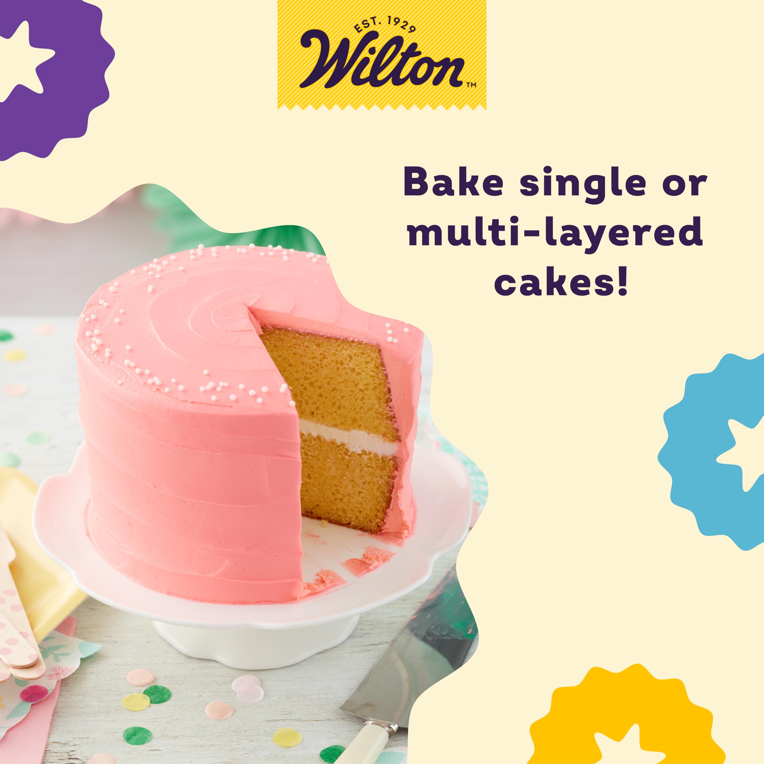 Wilton Perfect Results Premium 6-inch Non-Stick Round Cake Pan Set, 2-Piece, Steel