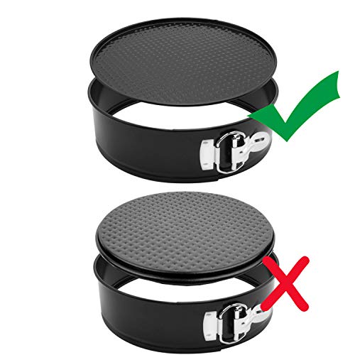 HYTK Springform Pan Set of 2 Nonstick Round Cheesecake Cake Pan 4 and 7 Inch Leakproof Heavy Carbon Steel Detachable Bakeware For Instant Port 6QT or 8QT…