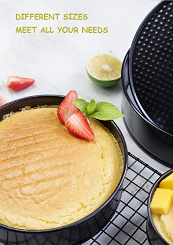 HYTK Springform Pan Set of 2 Nonstick Round Cheesecake Cake Pan 4 and 7 Inch Leakproof Heavy Carbon Steel Detachable Bakeware For Instant Port 6QT or 8QT…