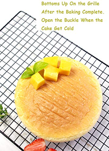 HYTK Springform Pan Set of 2 Nonstick Round Cheesecake Cake Pan 4 and 7 Inch Leakproof Heavy Carbon Steel Detachable Bakeware For Instant Port 6QT or 8QT…