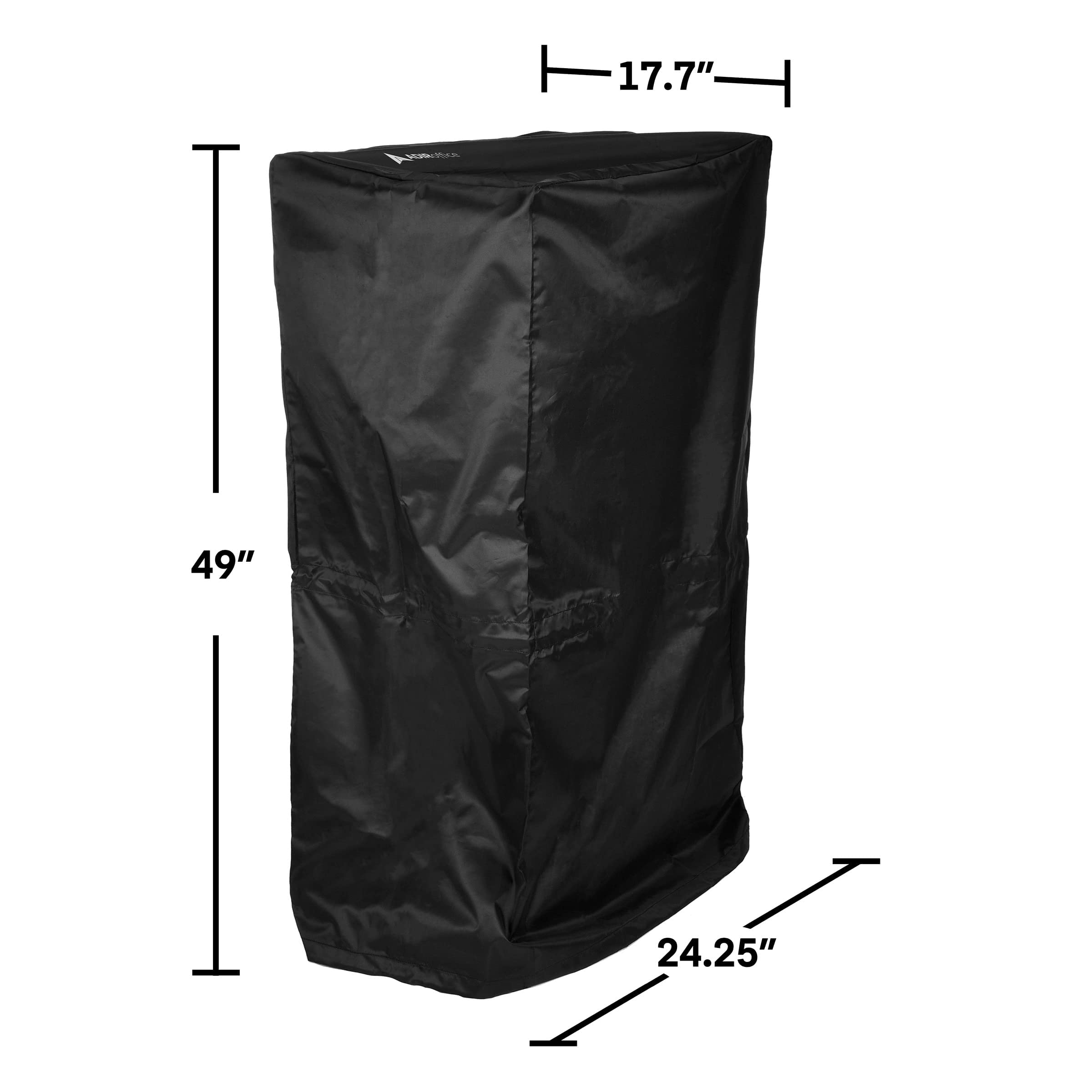 AdirOffice Protective Cover for Podiums, Lecterns and Pulpit Water-Resistant PVC-Coated Polyester Cover for Standard Size Podium Stand, Teacher Easel, Standing Desk Shelf (Black) (Pouch Included)