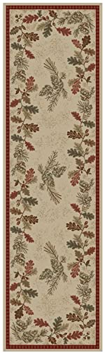 Mayberry Rugs Oak Mountain Area Rug, 2 ft 3 in x 7 ft 7 in, Beige