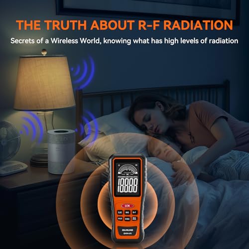 olmlmo Emf Meter,Electric Field, Radio Frequency Field, Magnetic Field Strength Meter,Rechargeable Radiation Detector for 5g Cell Tower, WiFi Signal Detector,Emf Inspections,Ghost Hunting